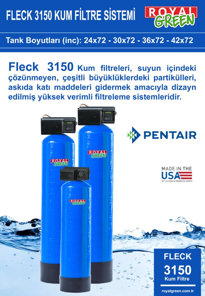 Pentair Fleck 3150 Valfli Kum Filtre Sistemi - Sanayi Tipi Ro Su Arıtma ...