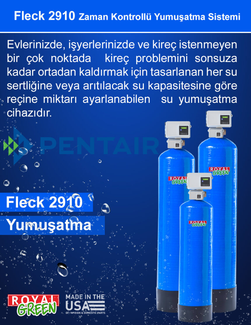 Pentair Fleck 2910 Zaman Kontrollü Yumuşatma Sistemi - Sanayi Tipi Ro ...