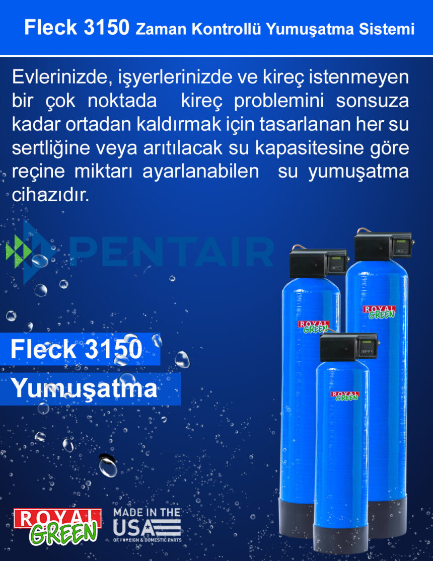 Pentair Fleck 3150 Zaman Kontrollü Yumuşatma Sistemi - Sanayi Tipi Ro ...
