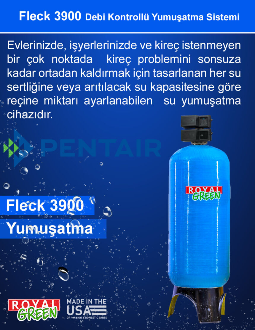 Pentair Fleck 3900 Debi Kontrollü Yumuşatma Sistemi - Sanayi Tipi Ro Su ...