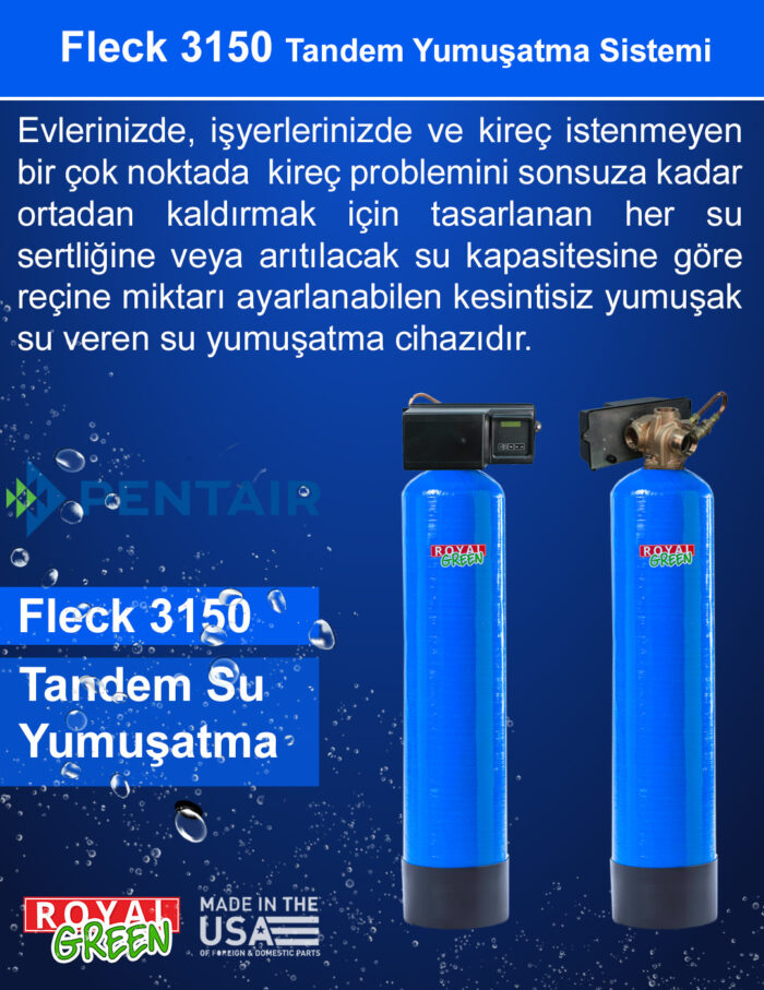 Pentair Fleck 3150 Tandem Su Yumuşatma Sistemi - Sanayi Tipi Ro Su ...